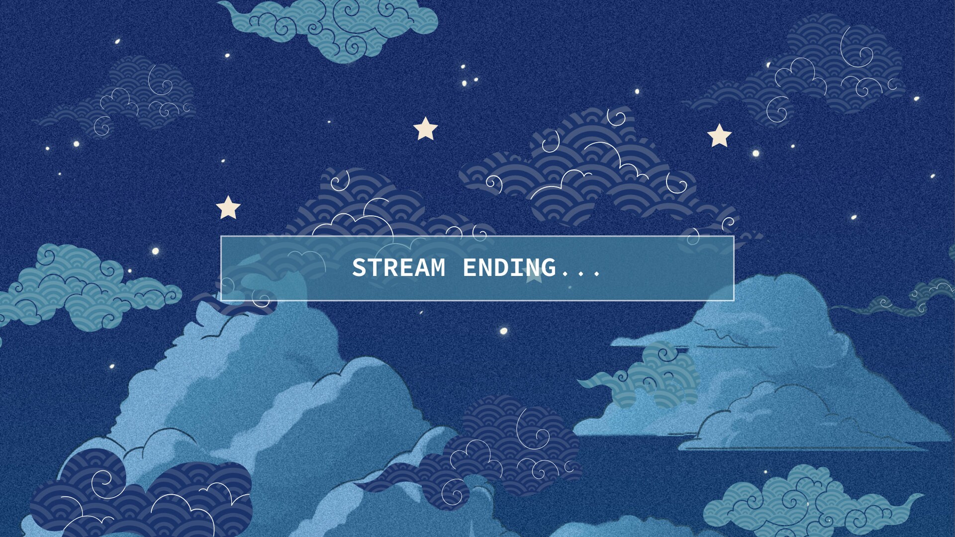 Night Sky Stream Screens for Twitch | Starting Soon, Be Right Back ...