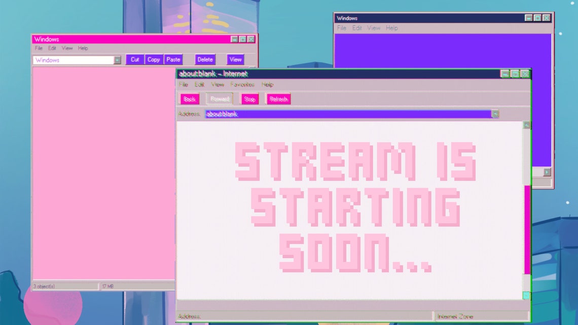 Pastel Windows Stream Screens for Twitch | Starting Soon, Be Right Back ...
