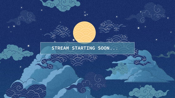 Night Sky Stream Screens for Twitch Starting Soon Be Right - Etsy
