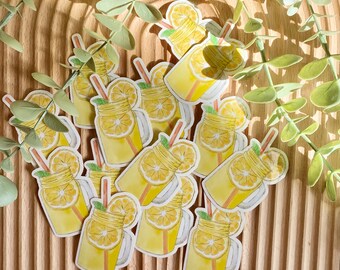 3 Lemon Sticker Watercolor Summer Slice Phone Tumbler Tablet Vinyl ...