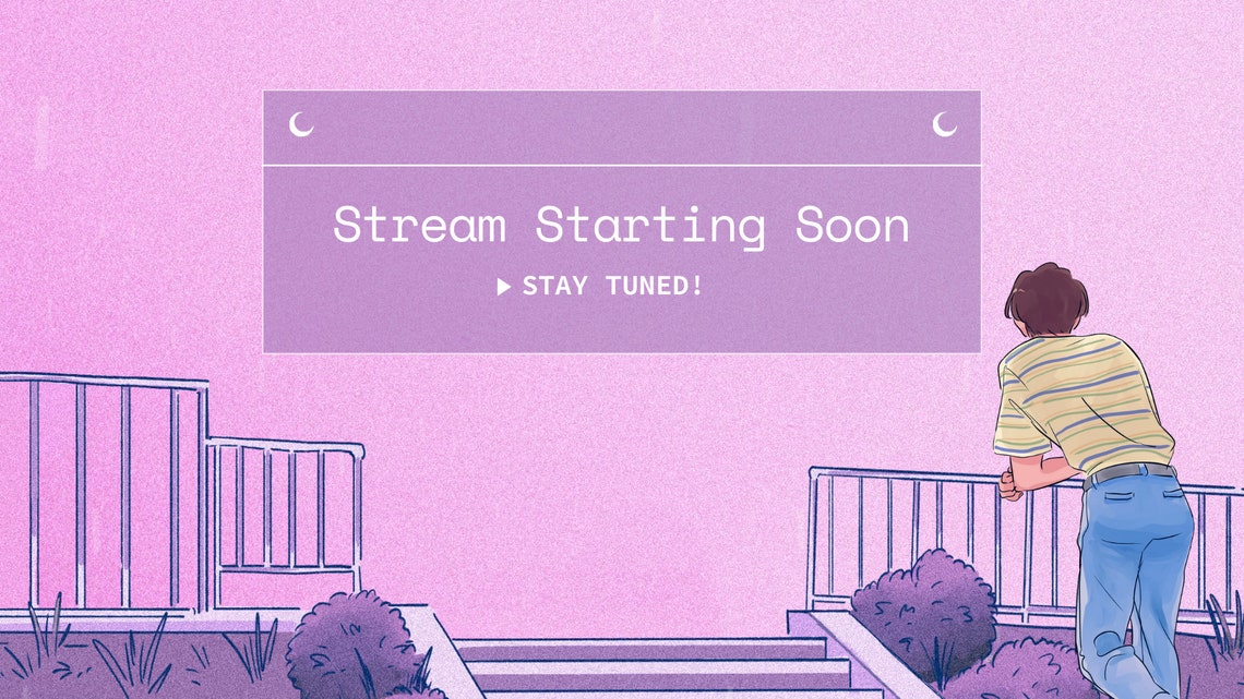 Soft Pastel Anime Stream Screens for Twitch | Starting Soon, Be Right ...