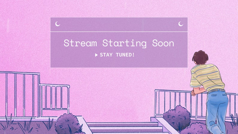 Soft Pastel Anime Stream Screens for Twitch | Starting Soon, Be Right ...