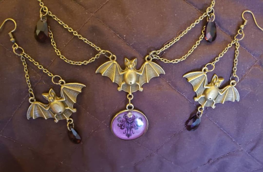Haunted Mansion Inspired Bronze or Silver Jewelry Set Handmade With ...