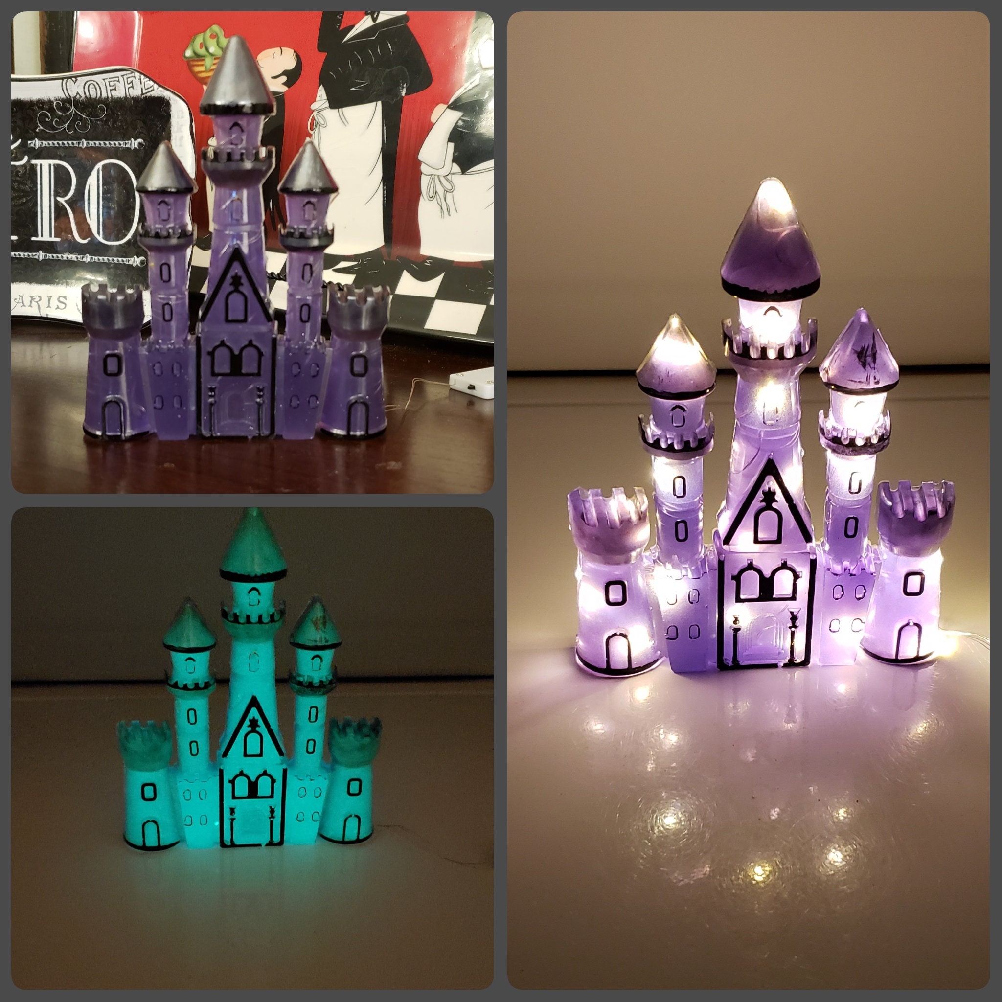 Disney Castle Inspired Resin Castles With or Without LED Lights - Etsy