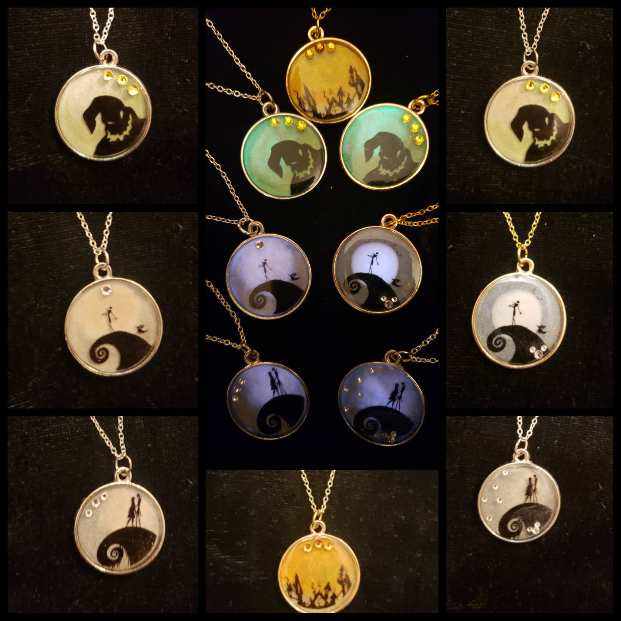 Nightmare Before Christmas Handmade Swarovski Crystal Glow-in-the-dark ...
