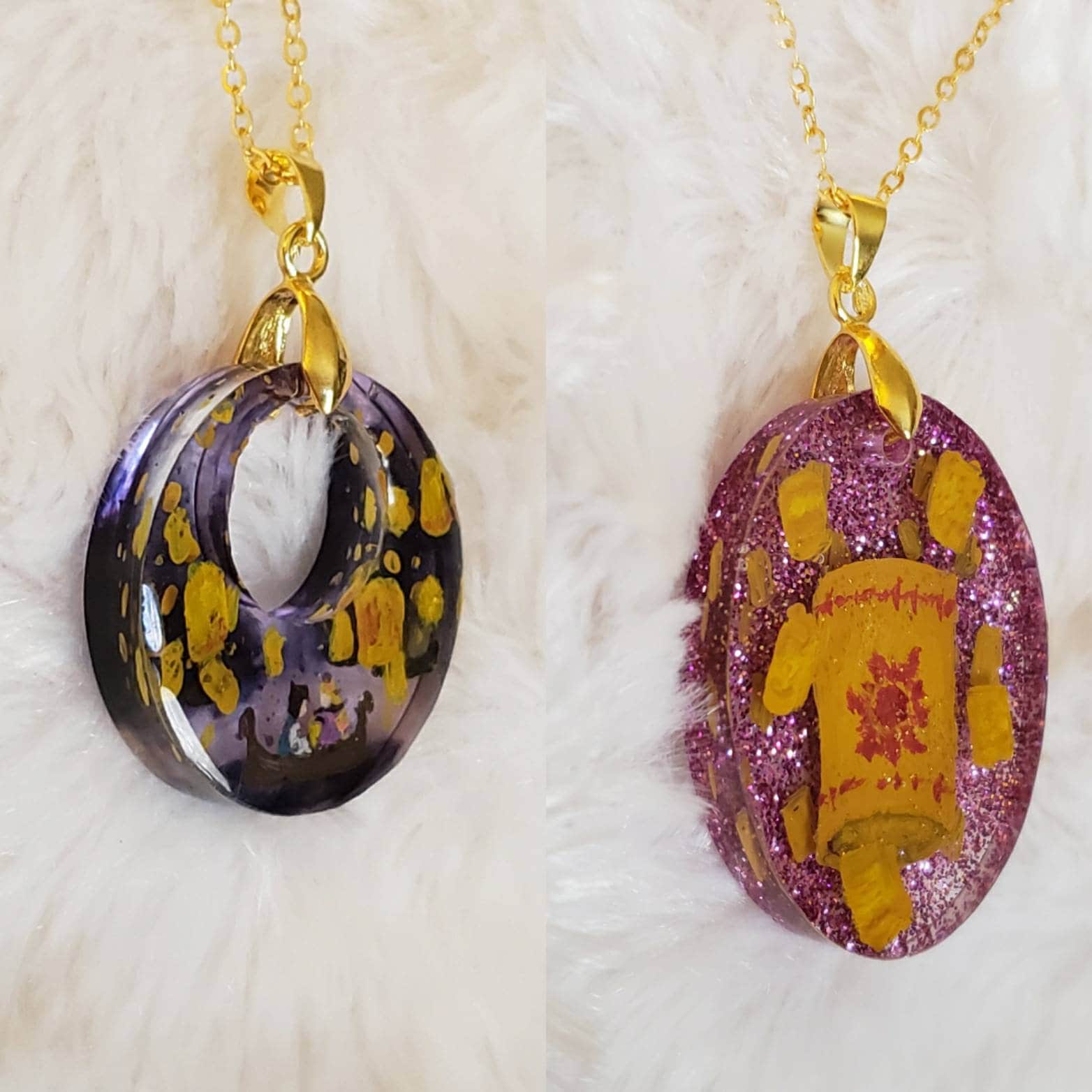 Tangled Necklaces Rapunzel Lantern Inspired Hand-painted 3D - Etsy