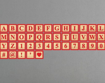 Alphabet Block Wall Stickers - Etsy