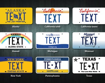 Mini license plate | Etsy