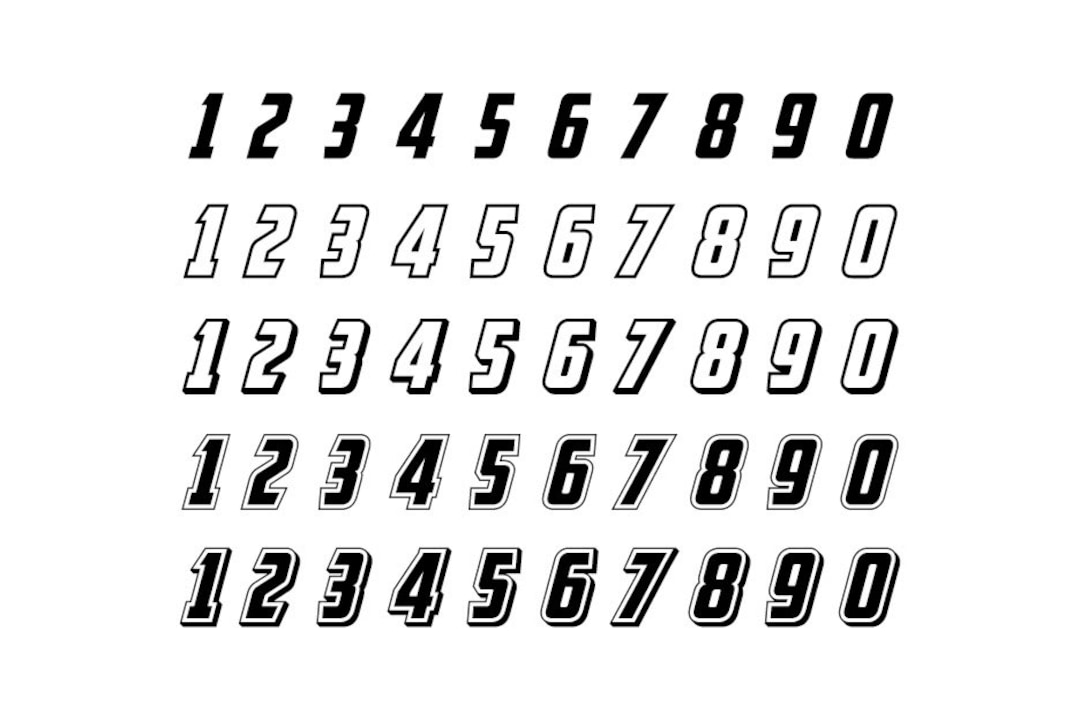 Racing Number Fonts 7