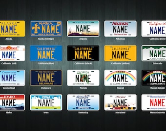 Custom State License Plate - Etsy