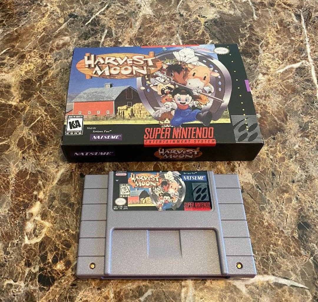 Harvest Moon SNES Super Nintendo RPG Game Cartridge With Box - Etsy