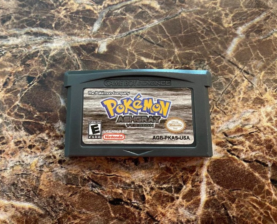 Pokemon Ash Grey Custom Gray Gameboy Advance Game W/ Cases - Etsy