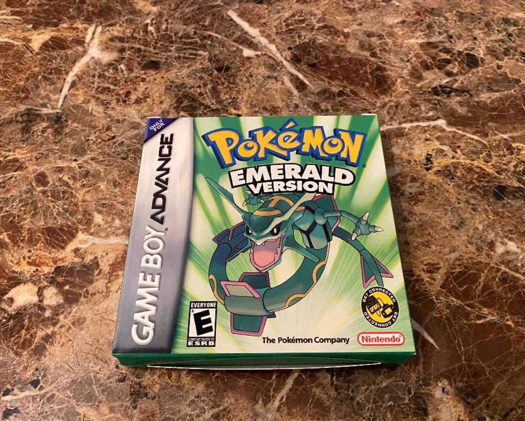 Pokemon Emerald Version Gameboy Advance GBA Game W/ Box Instruction ...