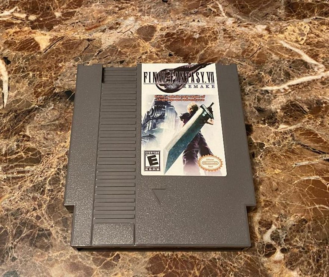 Final Fantasy VII 7 Remake NES Nintendo Entertainment System Cartridge ...