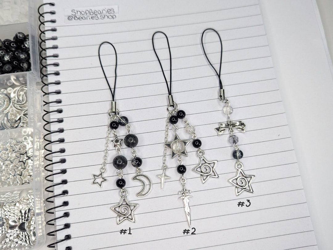 Dark Grunge Star Phone Charm Gothic, Grunge, Pastel Goth, Accessory - Etsy