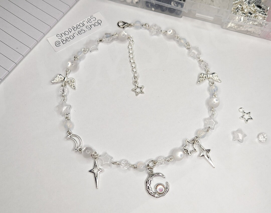 White Moon Necklace - Eclipse Collection - Handmade Jewelry {whimsy ...