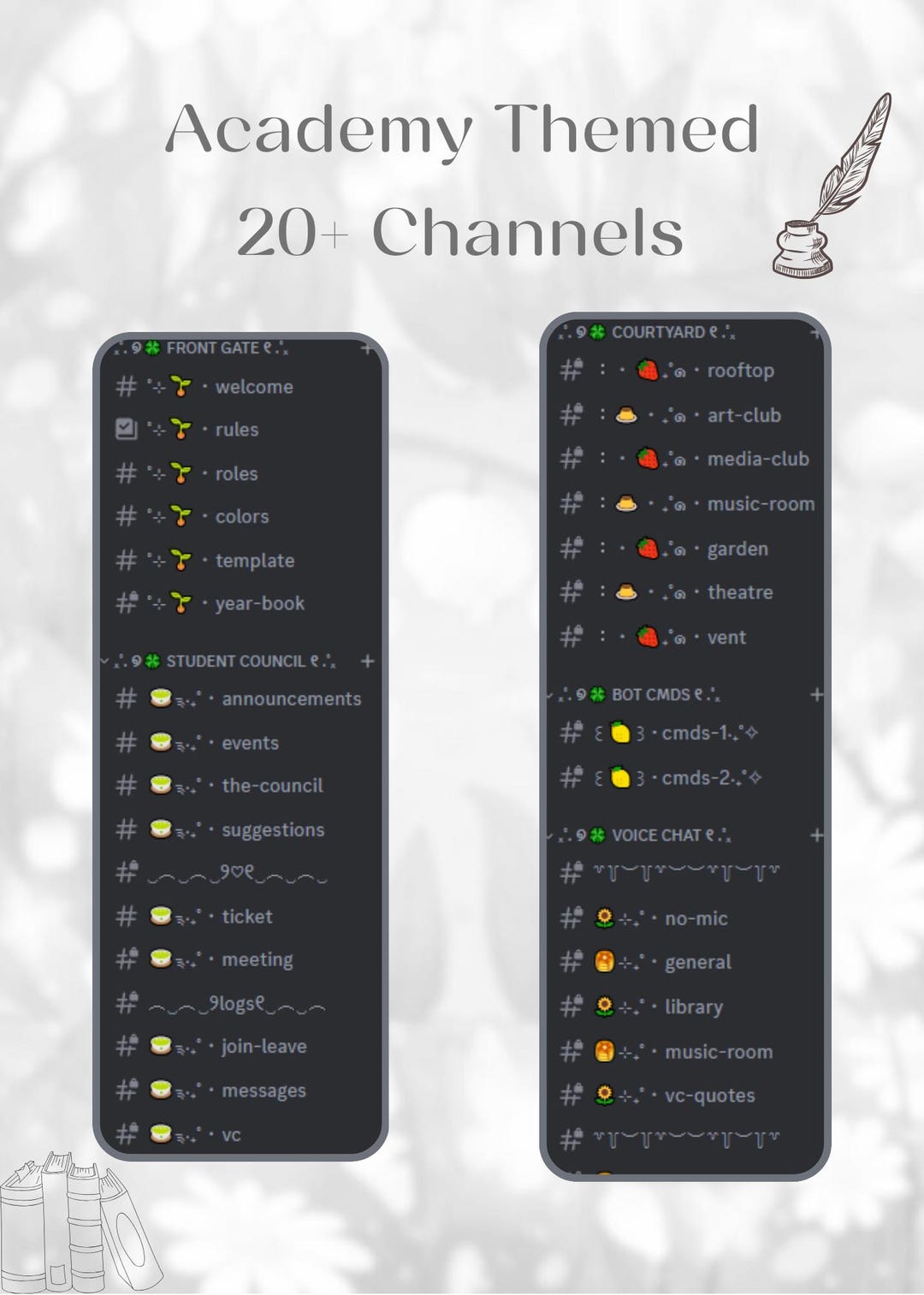 Academy Theme Discord Server Template - Community, Studying, Cozy ...