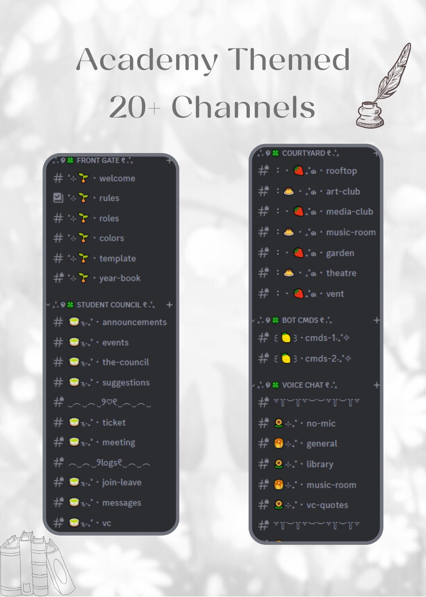 Academy Theme Discord Server Template - Community, Studying, Cozy ...
