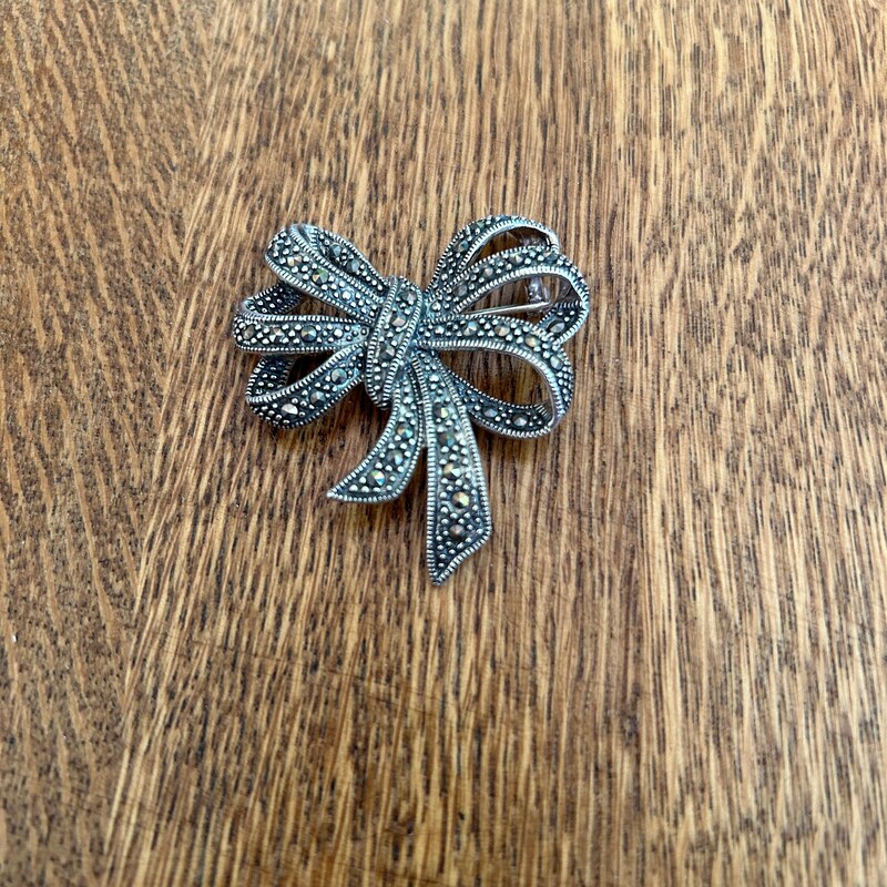 Marcasite Bow Brooch - Etsy