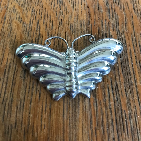 Sterling Silver Butterfly Brooch - Etsy
