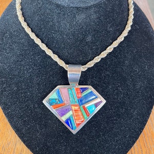 Lyonl Yellowhorse Navajo Pendant and Rope Chain Necklace , 19” - Etsy