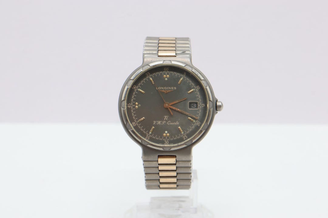 Longines Conquest Titanium Gold VHP Very High Precission Quartz 1980s ...