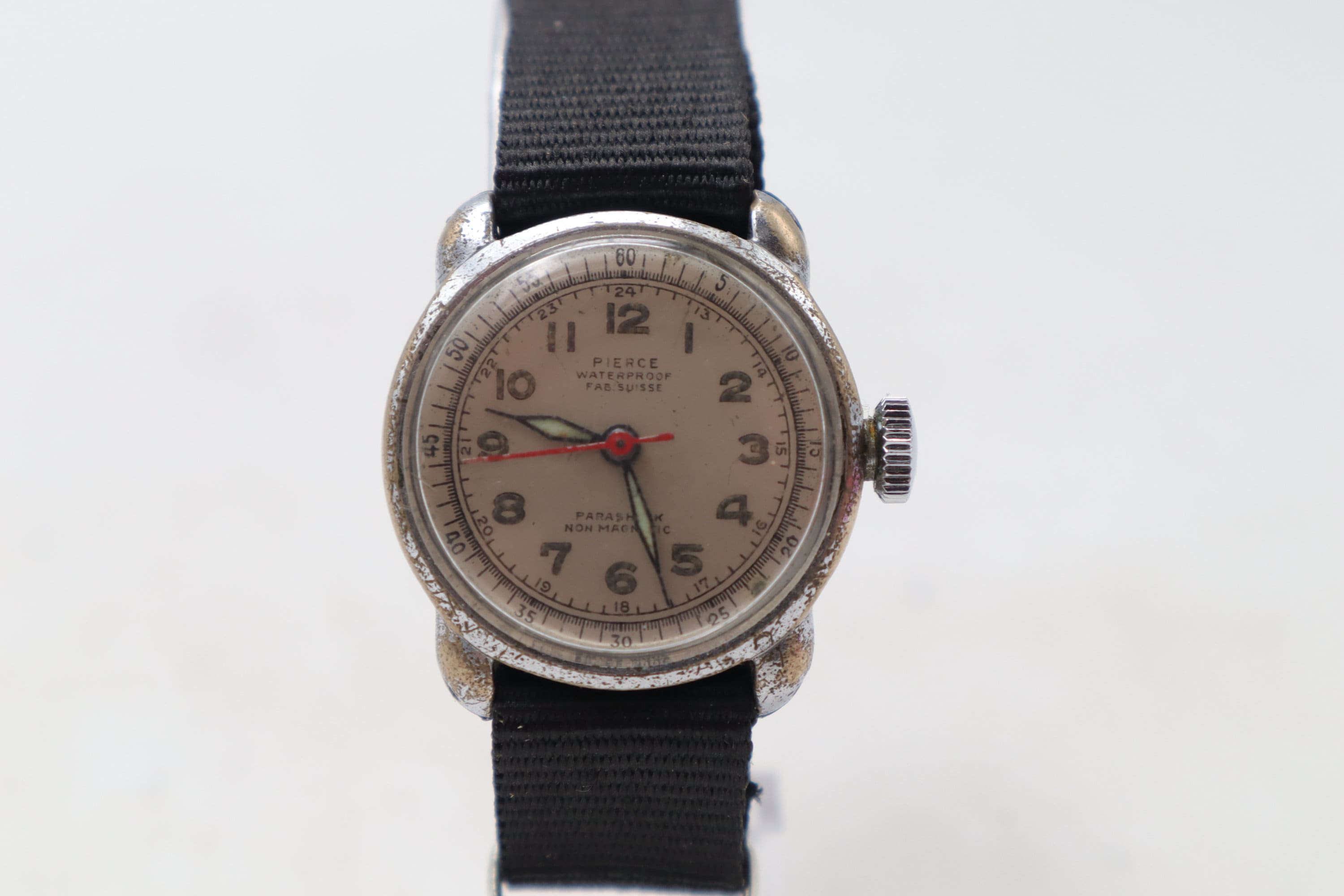 Vintage Pierce 1940s WWII Parashock Waterproof Non Magnetic Fab Suisse ...