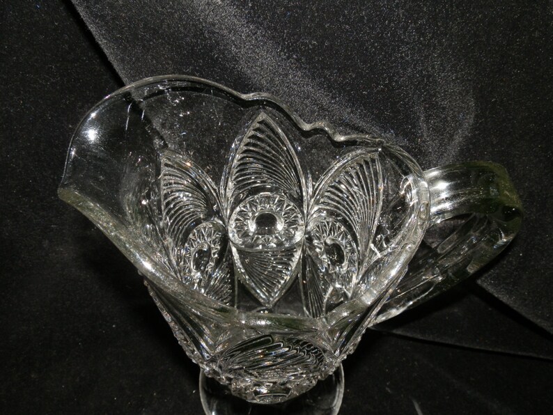 Vintage, 1905, U.S. Glass, Bullseye & Fan Pattern, 10 Tall, Footed ...