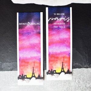 Paris Quote Bookmark for Books Literary Gifts for Book | Etsy