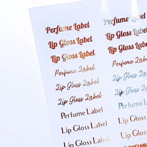Clear Foil Perfume Bottle Sample Labels Gloss Transparent Packaging ...