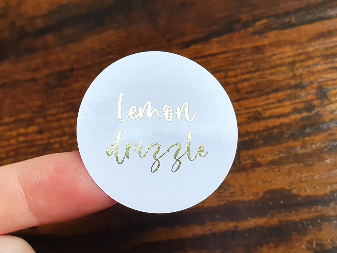 35 X Foil Custom Flavour Stickers for Baking Small Business Supplies ...