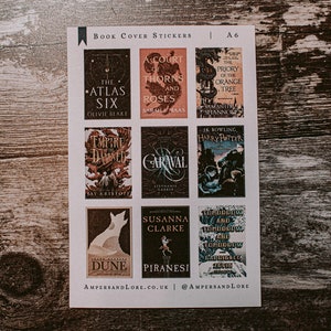 Custom Book Cover Stickers - Reading Journal Supplies - Personalized ...
