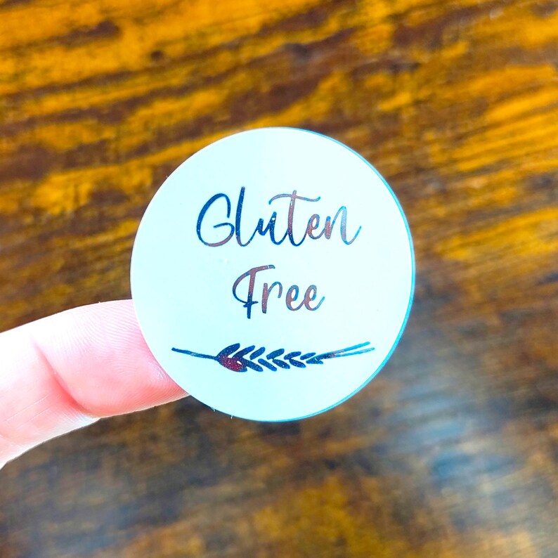 Foiled Gluten Free Allergen Stickers - Small Business Packaging Labels ...