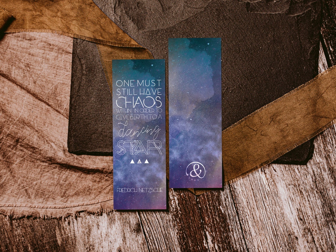 Friedrich Nietzsche Galaxy Literary Quotes Bookish Bookmarks for Books ...