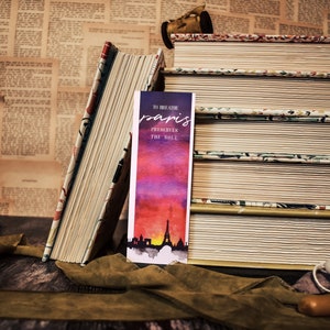 Paris Quote Bookmark for Books - Literary Gifts for Book Lovers ...