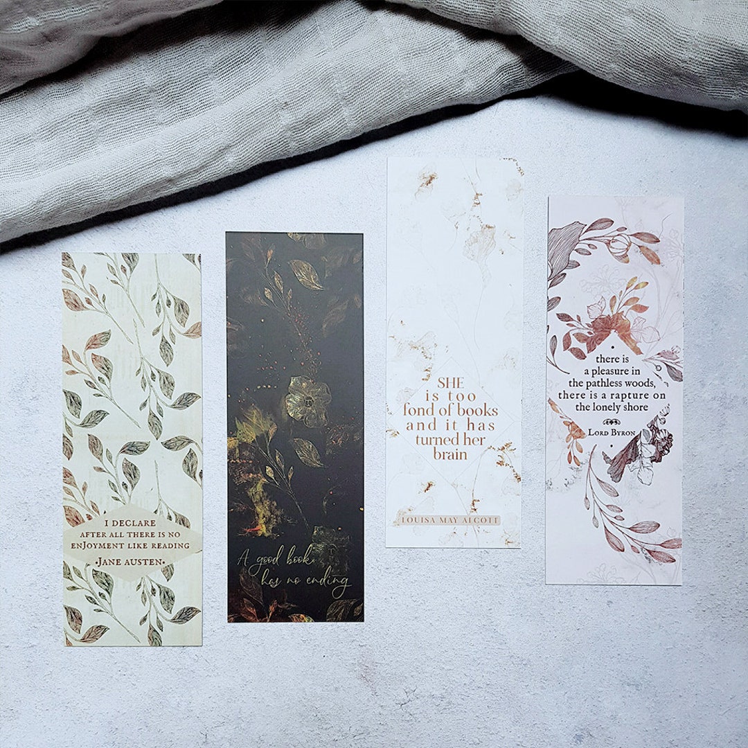 Literary Quote Bookmarks for Books Literary Gifts for Book - Etsy
