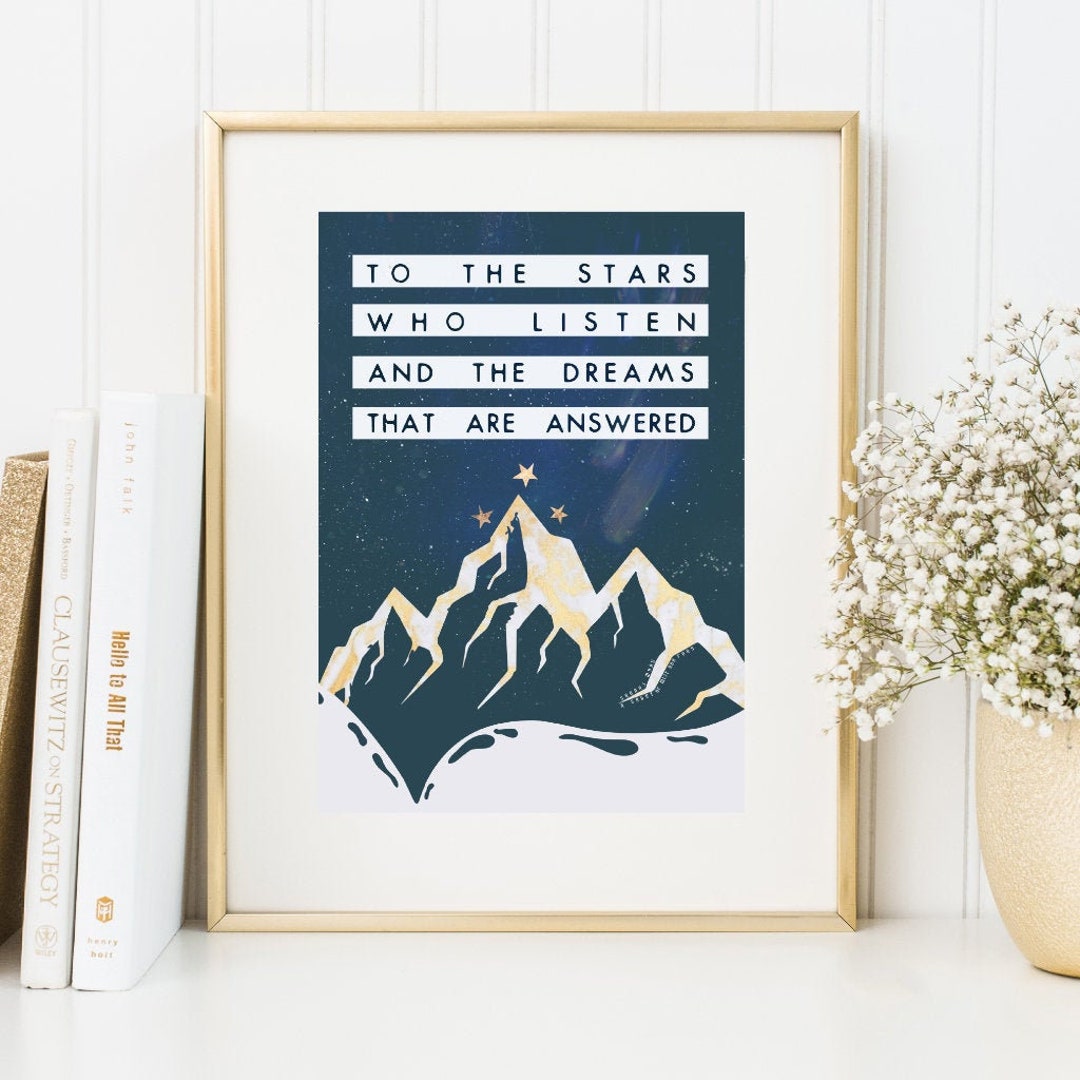 ACOTAR Book Quote Wall Art Print Literary Gifts for Book - Etsy