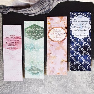 Jane Austen Book Quote Bookmark for Books Pride and | Etsy