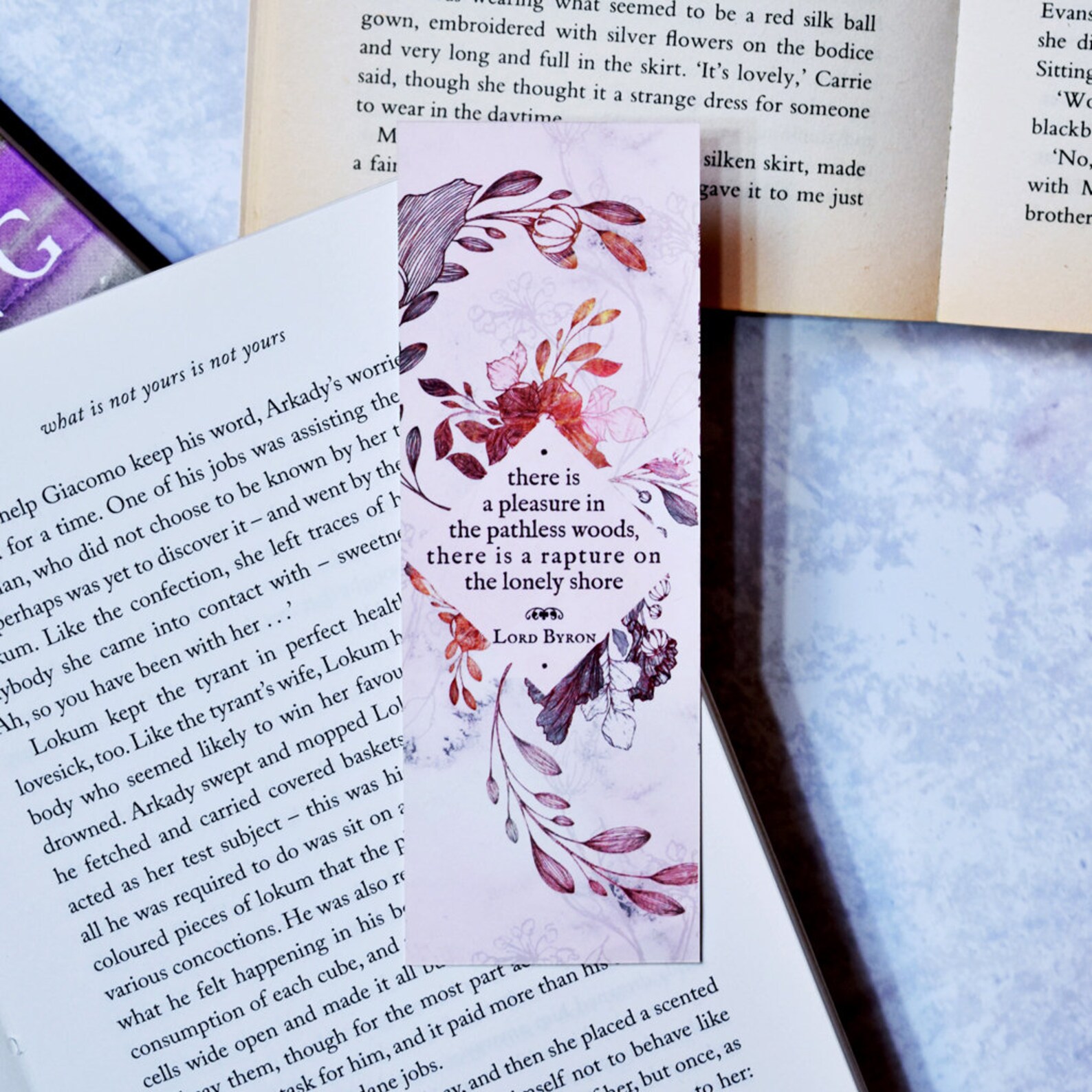 Floral Poetry Quote Bookmark Literary Gifts for Book Lovers - Etsy UK