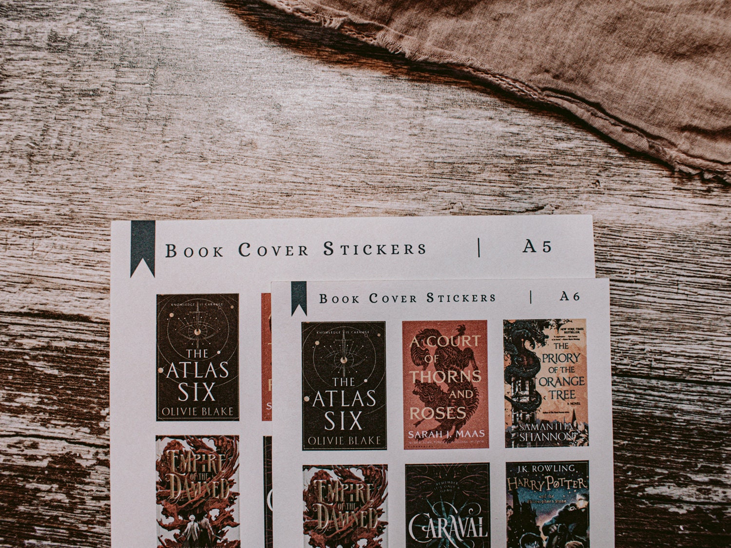 Custom Book Cover Stickers - Reading Journal Supplies - Personalized ...