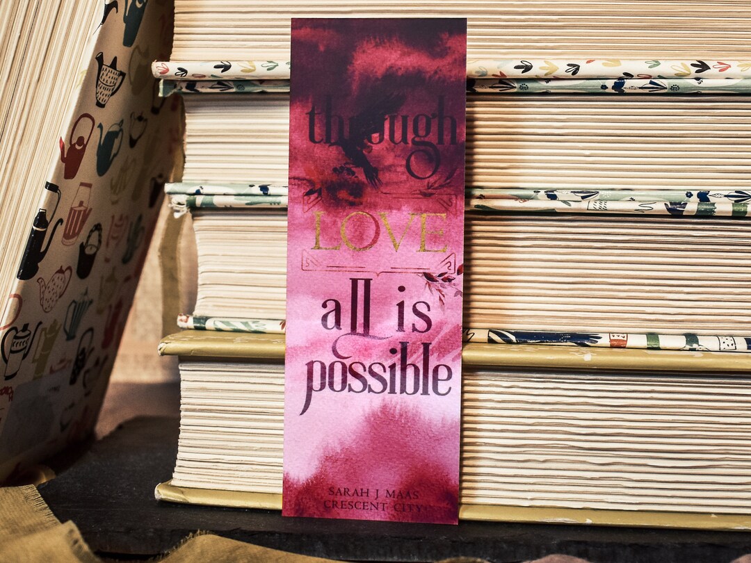 CC Through Love Literary Quote Bookmark for Books Literary Gifts for ...