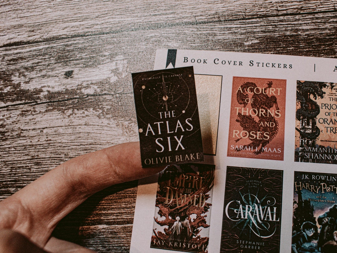 Custom Book Cover Stickers - Reading Journal Supplies, Personalized ...