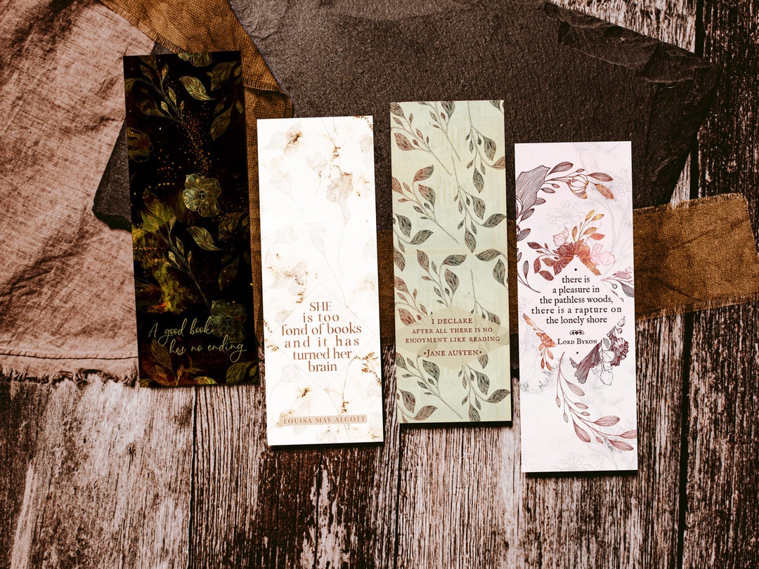 Literary Quote Bookmarks for Books - Literary Gifts for Book Lovers ...