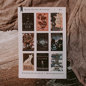 Custom Book Cover Stickers - Reading Journal Supplies - Personalized ...