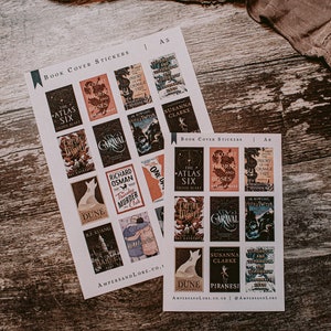 Custom Book Cover Stickers - Reading Journal Supplies - Personalized ...
