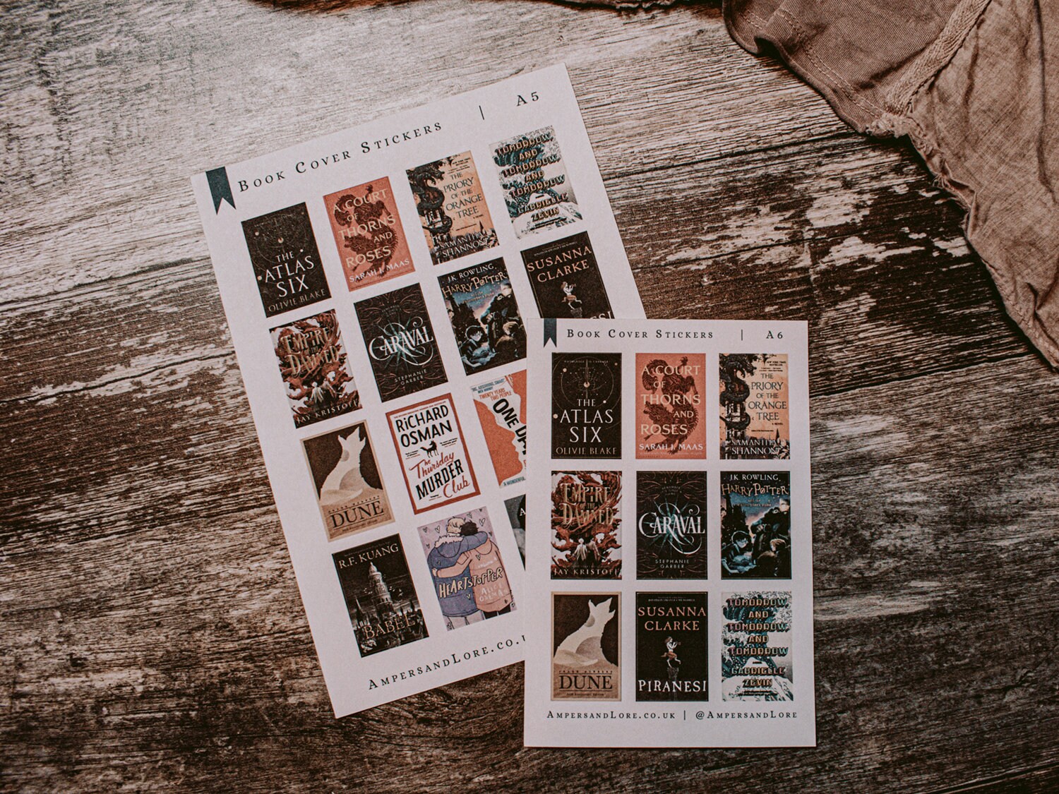 Custom Book Cover Stickers - Reading Journal Supplies - Personalized ...