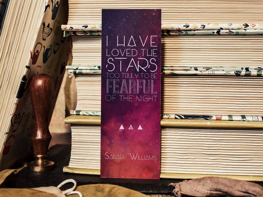 Sarah Williams Literary Quote Galaxy Bookmark, Bookworm Literary Gifts ...