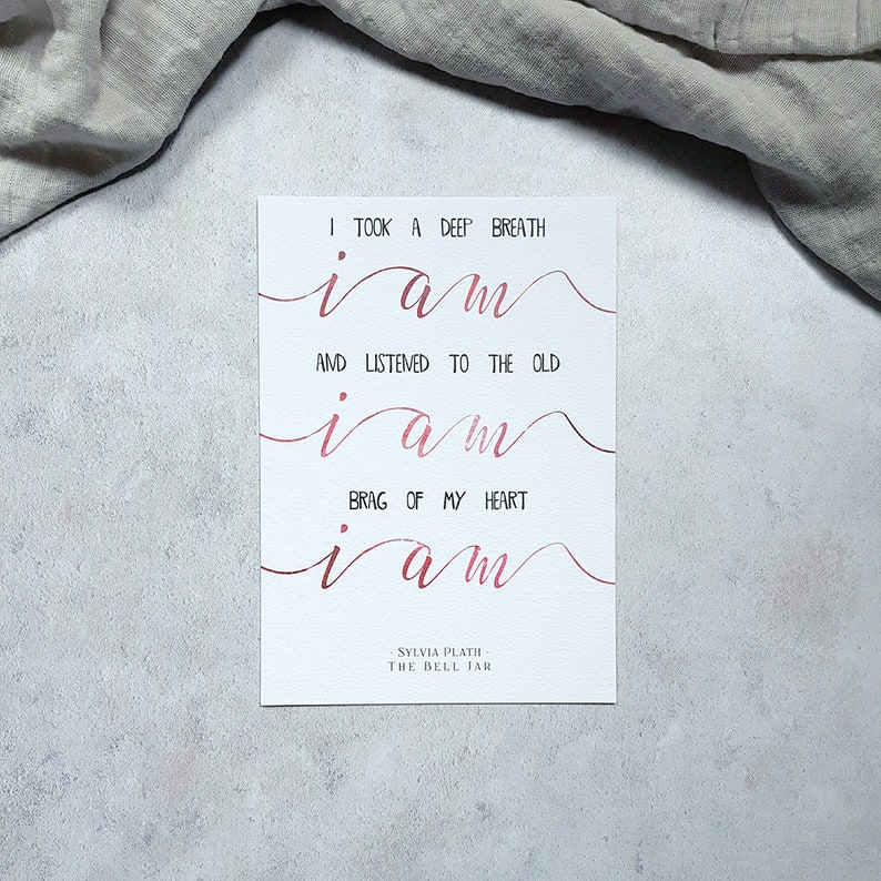 Sylvia Plath Book Quote Wall Art Print - Etsy