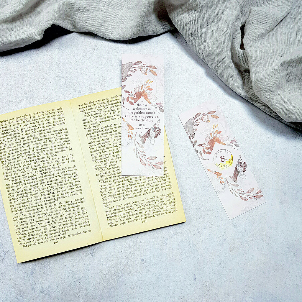 Floral Poetry Quote Bookmark Literary Gifts for Book Lovers | Etsy