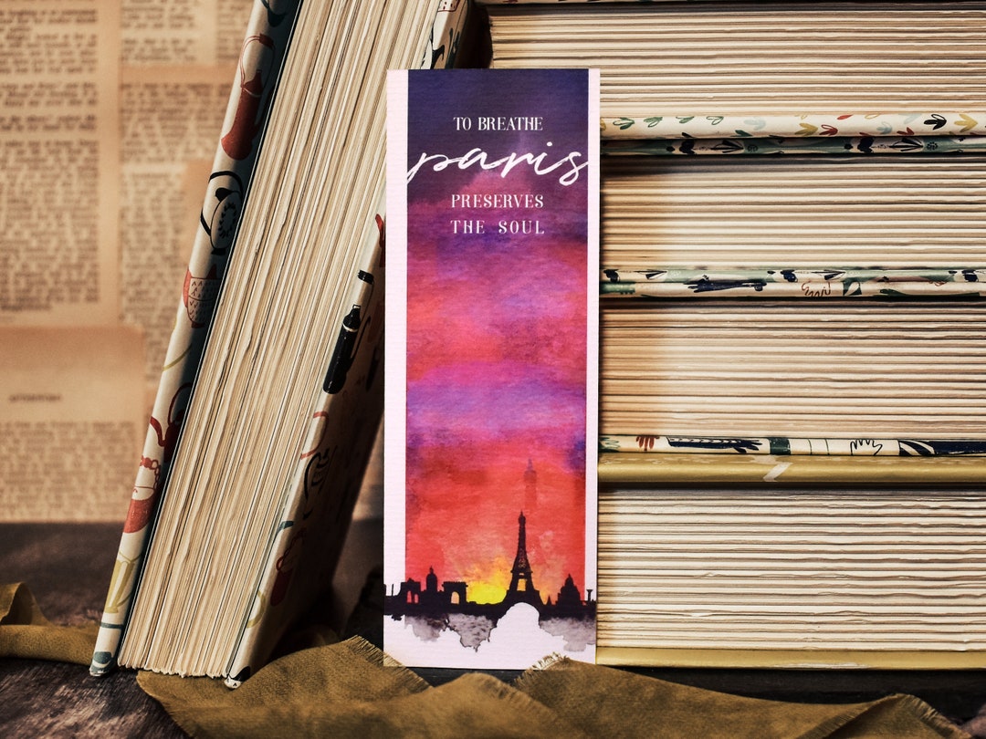 Paris Quote Bookmark for Books - Literary Gifts for Book Lovers ...